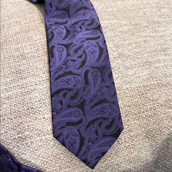 Murano | Accessories | Murano Deep Purple Paisley Tie | Poshmark